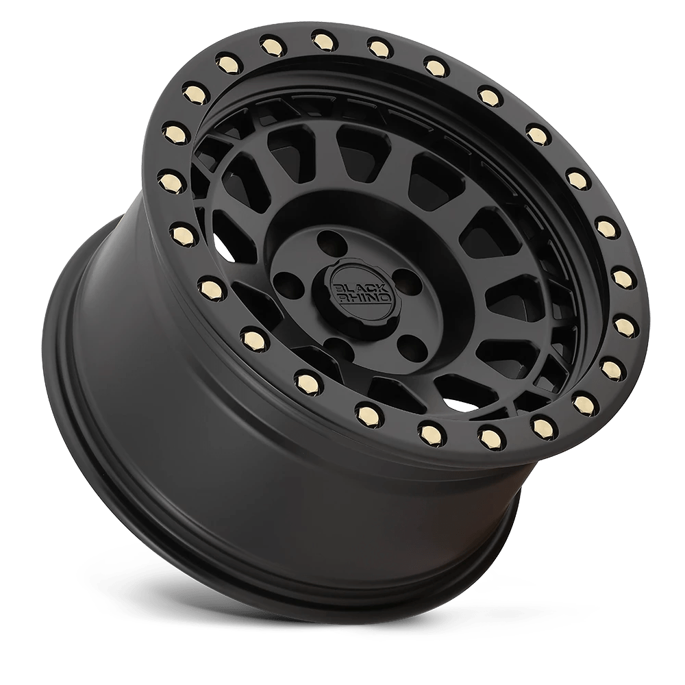 Black Rhino Hard Alloys PRIMM - 17X9 +-12 Matte Black w/ Brass Bolts ...