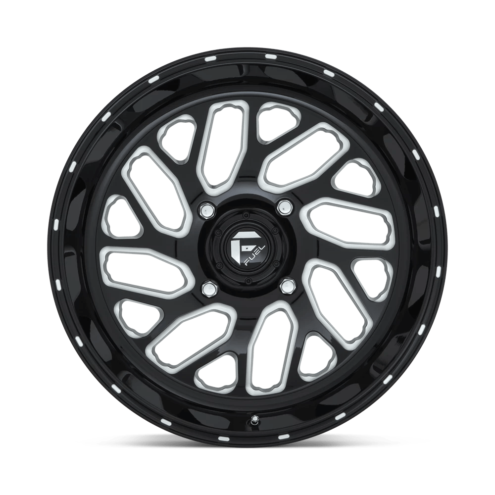 Fuel UTV D581 TRITON - 20X7 +13 Gloss Black Milled - Best Wheels Online