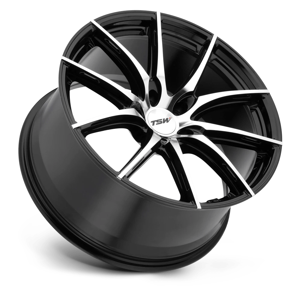 TSW Sprint 8.5x18 Gloss Black with Mirror Cut Face Rim for sale online ...